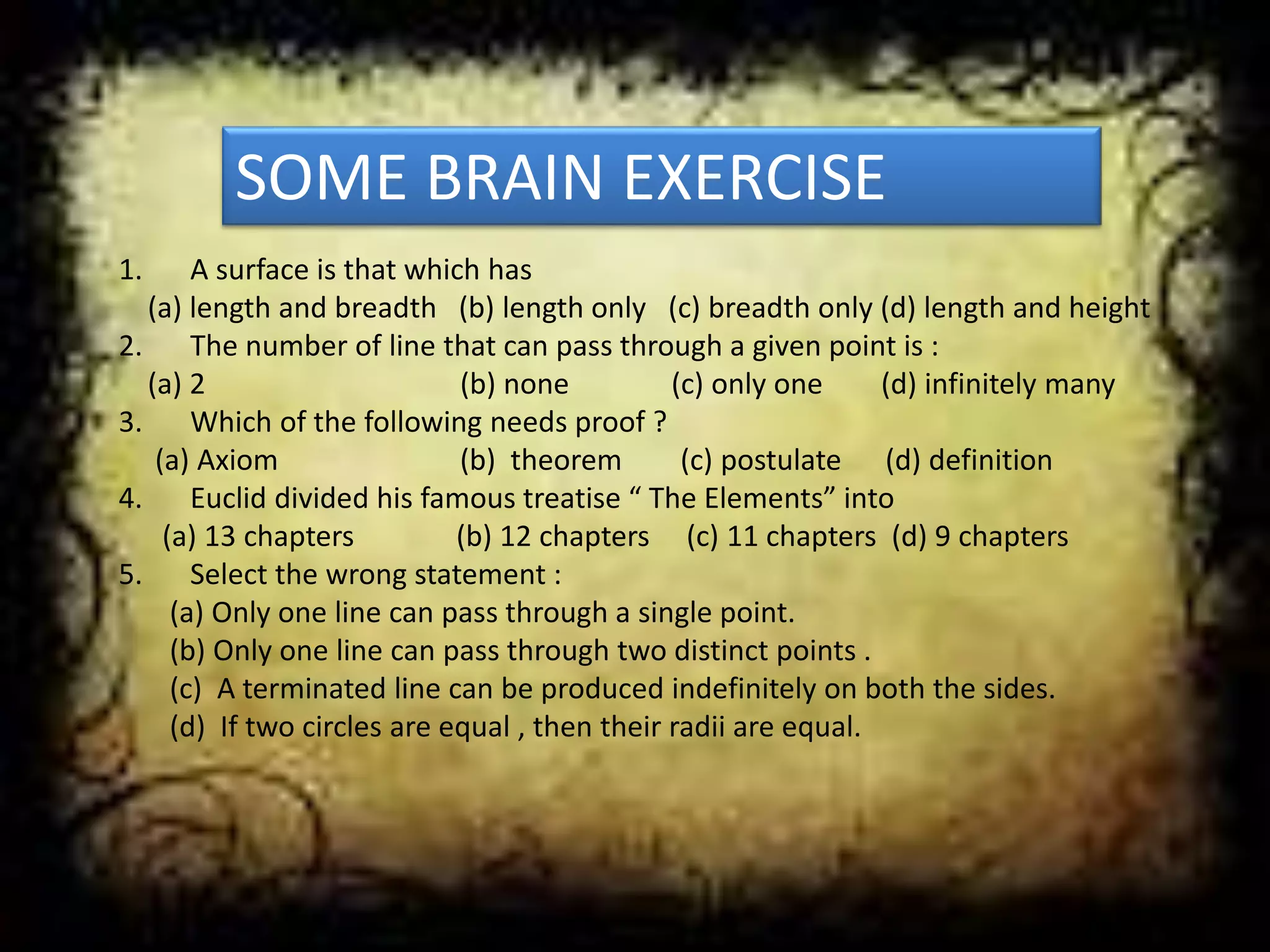 Euclid ppt about him and his inventions | PPTX