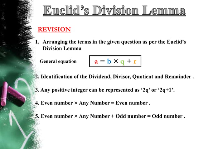 Euclid's division algorithm | PPTX