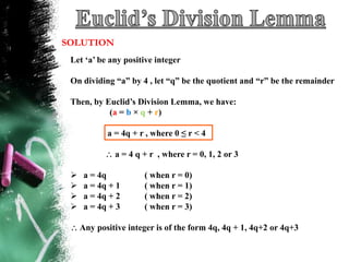 Euclid's division algorithm | PPTX