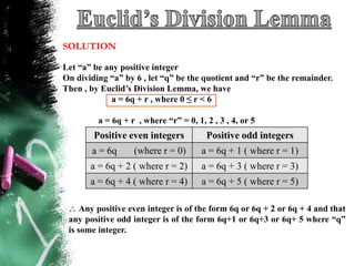 Euclid's division algorithm | PPTX