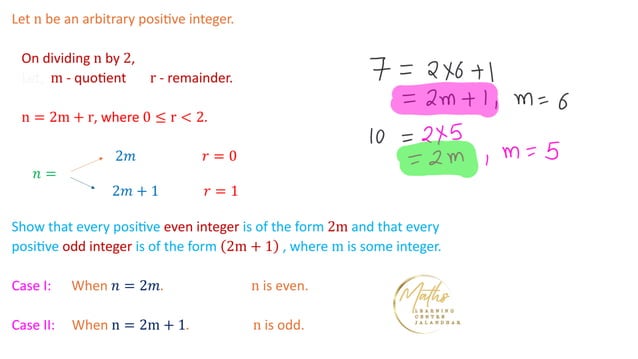 Euclid's Division Lemma (Divisibility, number system) | PPT