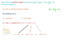 Euclid's Division Lemma (Divisibility, number system) | PPT