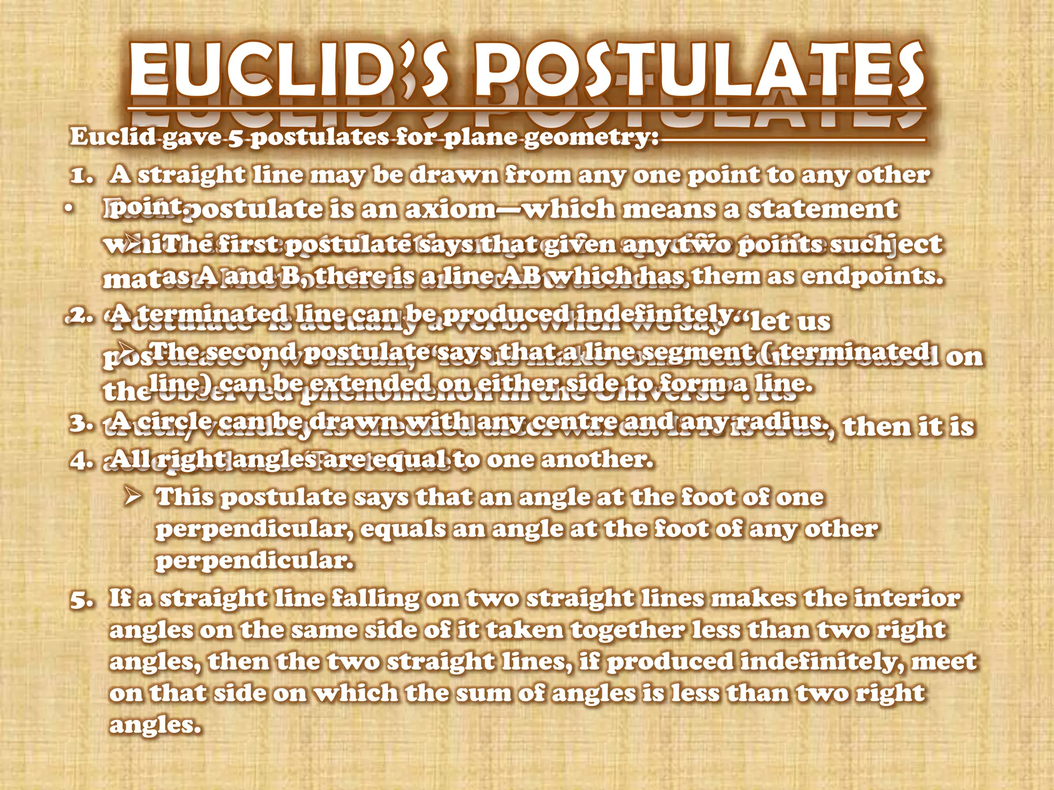 Euclids geometry | PPTX