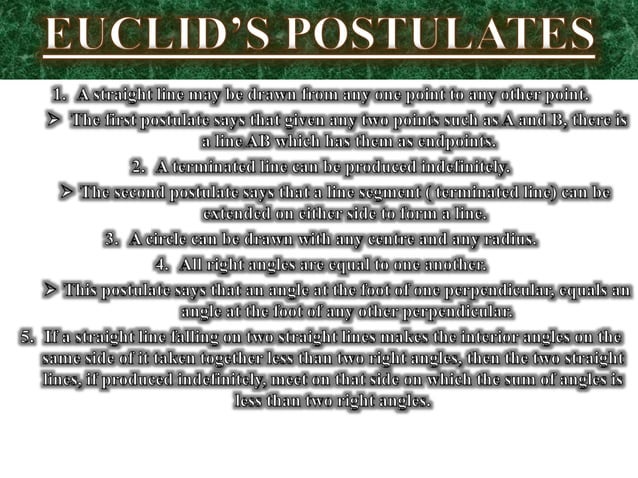 Euclid's geometry | PPTX