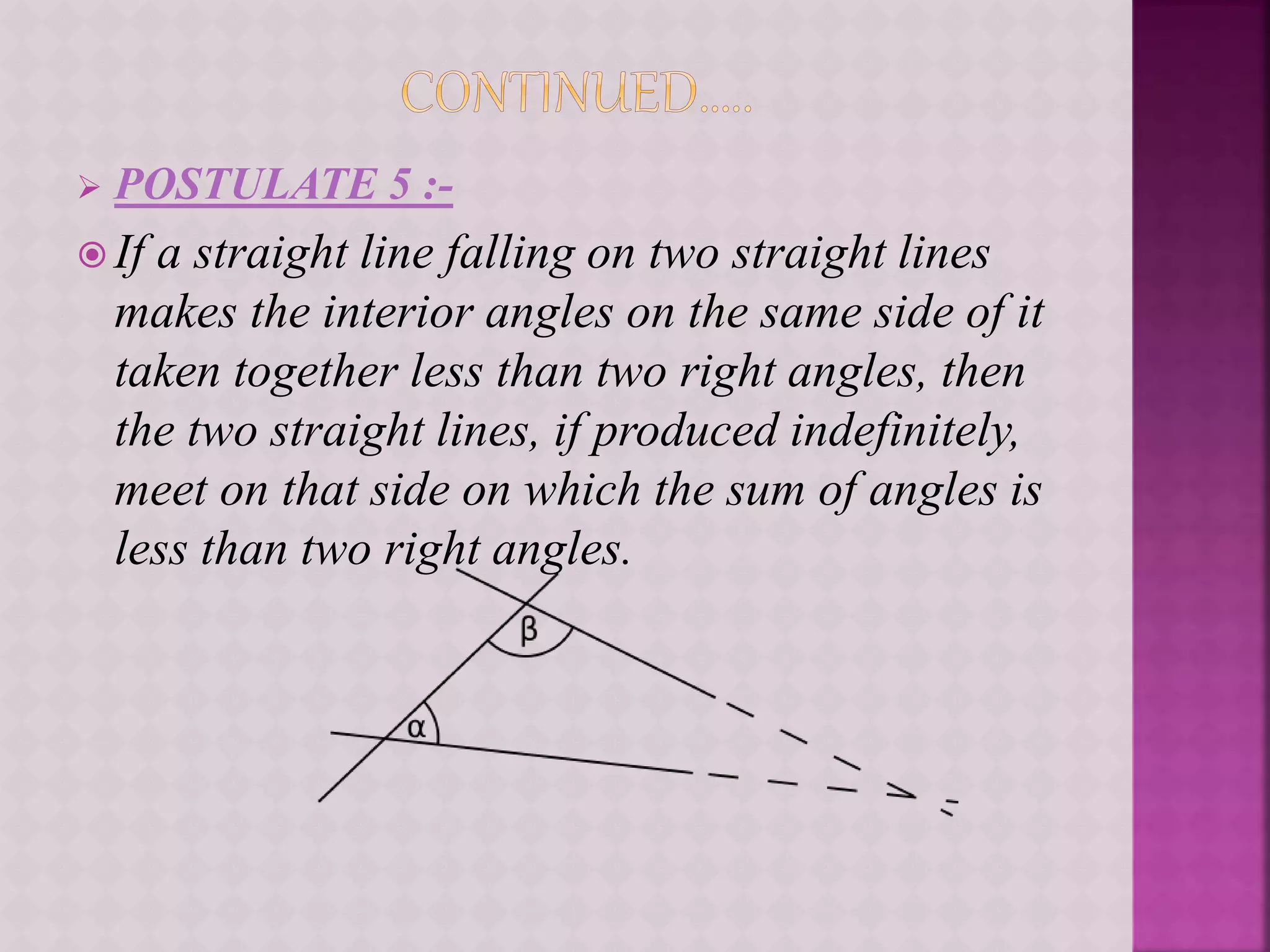 Euclid's geometry | PPTX