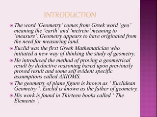 Euclid's geometry | PPTX