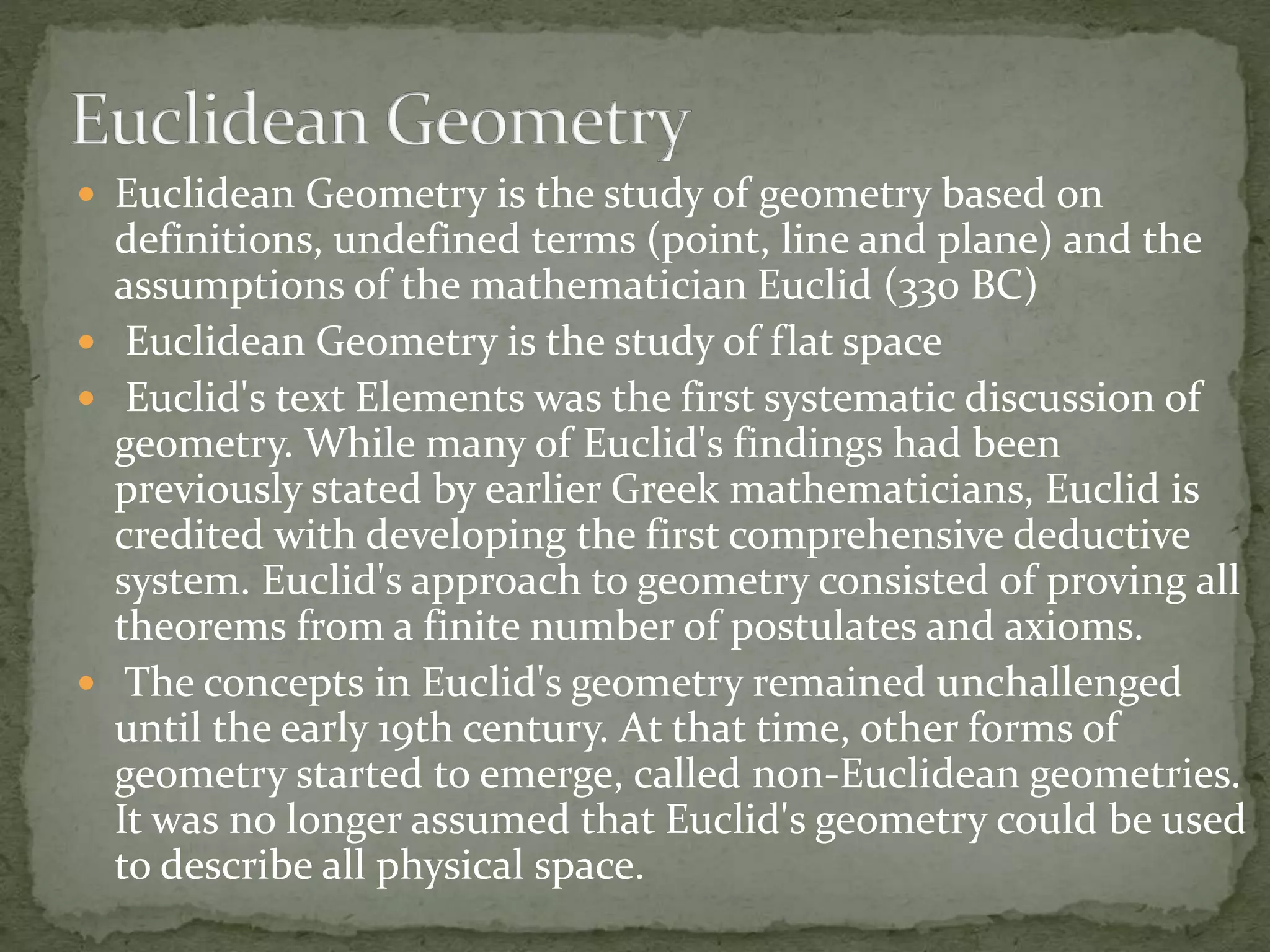 Euclids Geometry Pptx Geography Science