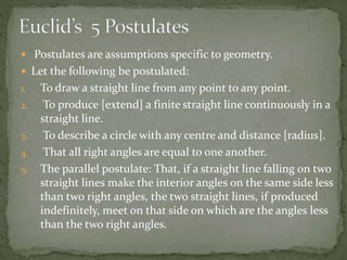 Euclid’s geometry | PPTX | Geography | Science