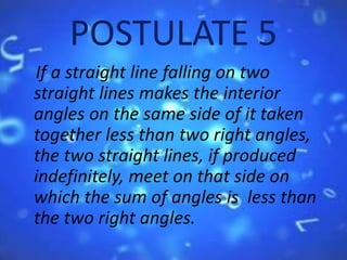 Euclid's geometry | PPTX