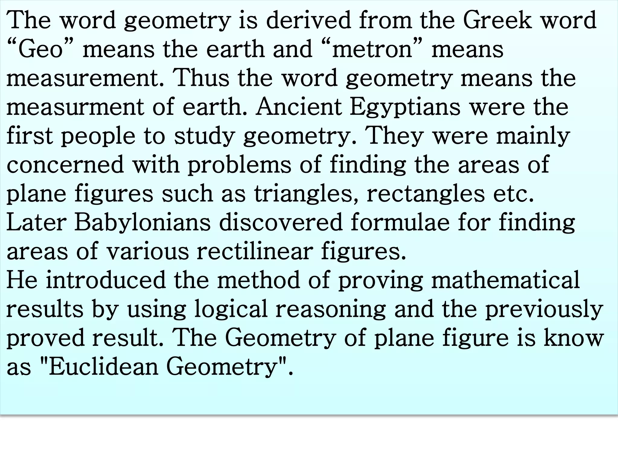 Euclids geometry for class IX by G R Ahmed | PPT