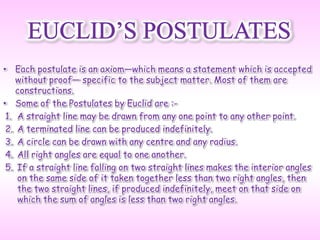 Euclids geometry | PPTX