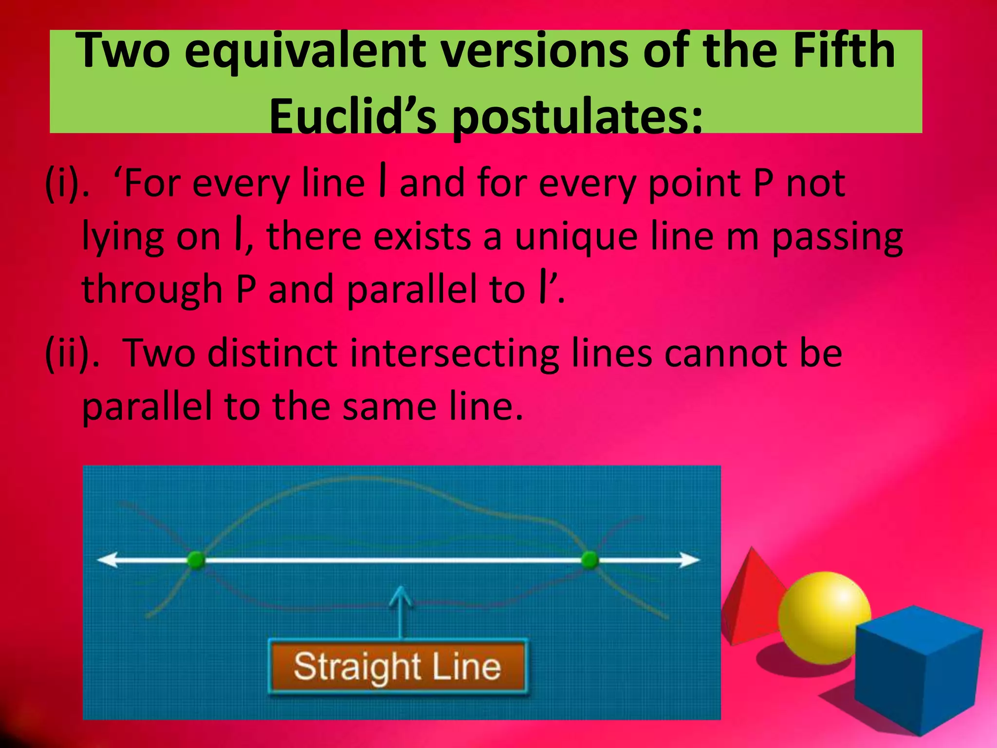 Euclids geometry class 9 cbse | PPTX