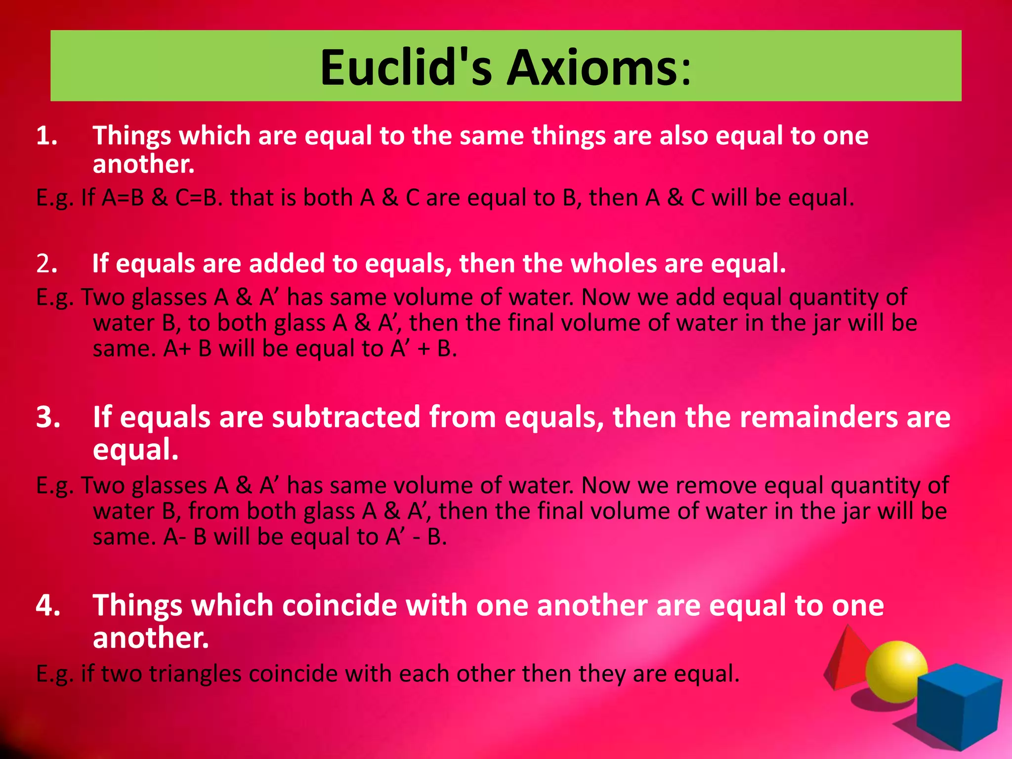 Euclids geometry class 9 cbse | PPTX