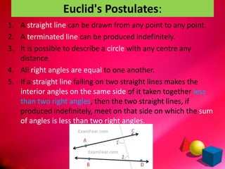 Euclids geometry class 9 cbse | PPTX