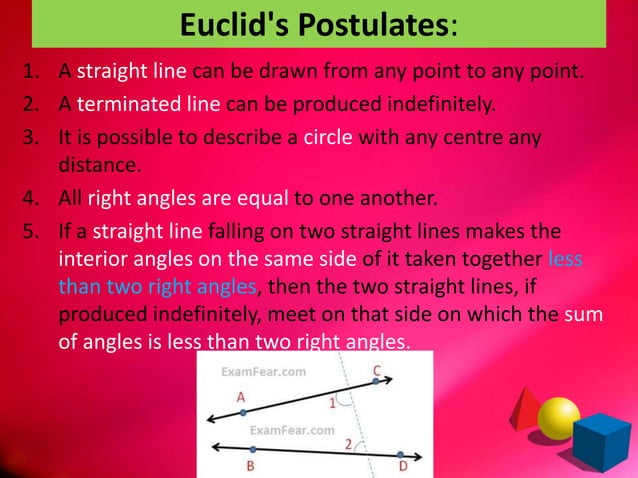 Euclids geometry class 9 cbse | PPTX | Geography | Science