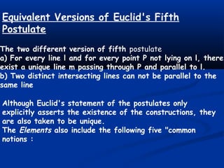 Euclids postulates | PPT