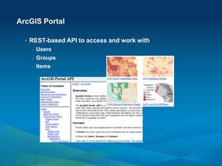 Developer’s Guide to the ArcGIS Portal API, Esri, Julie Powell, Antoon Uijtdehaag | PPT