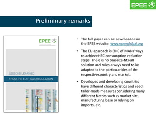 Eu f gas 7 lessons learned | PDF