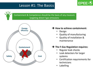 Eu f gas 7 lessons learned | PDF