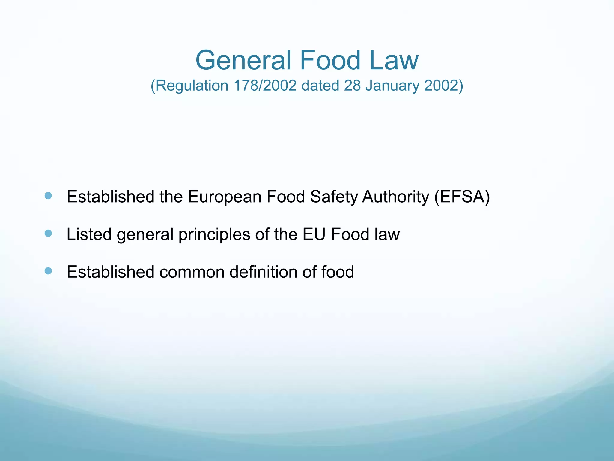 EU Food Law part I | PPT