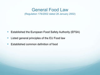EU Food Law part I | PPT