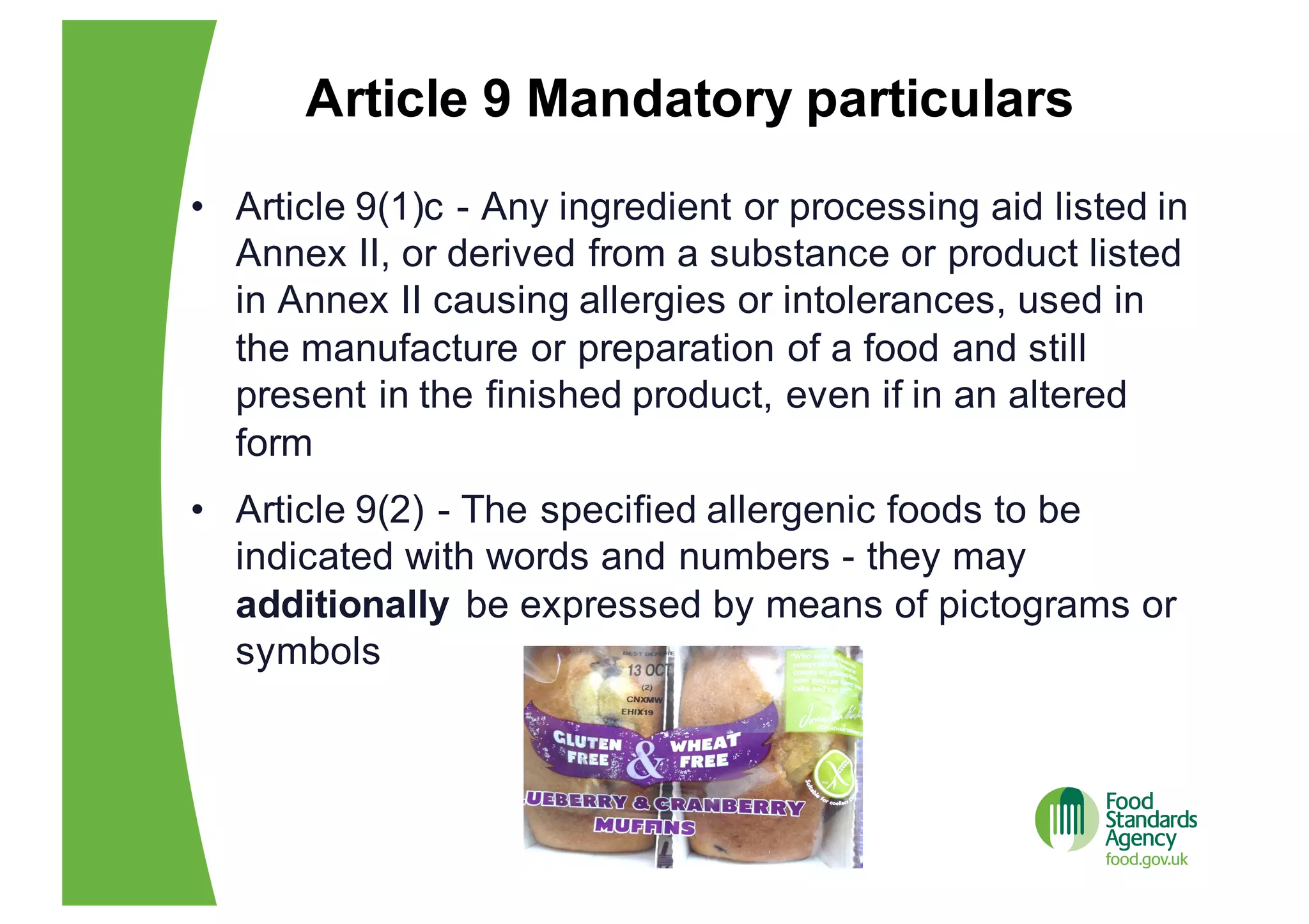 EU Food Regulations Food Allergen Labelling | PDF