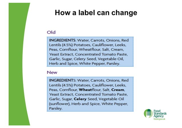 EU Food Regulations Food Allergen Labelling | PDF | Allergies ...