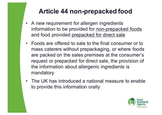 EU Food Regulations Food Allergen Labelling | PDF | Allergies ...