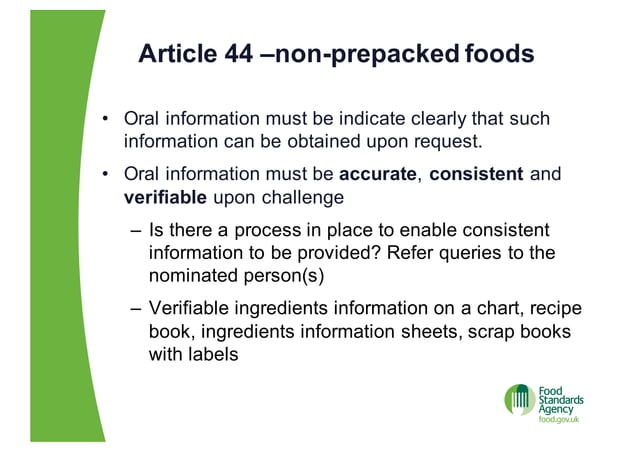 EU Food Regulations Food Allergen Labelling | PDF | Allergies ...