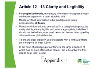 EU Food Regulations Food Allergen Labelling | PDF