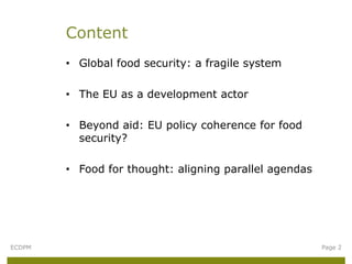 EU and global food security: Donor or competitor? | PPT