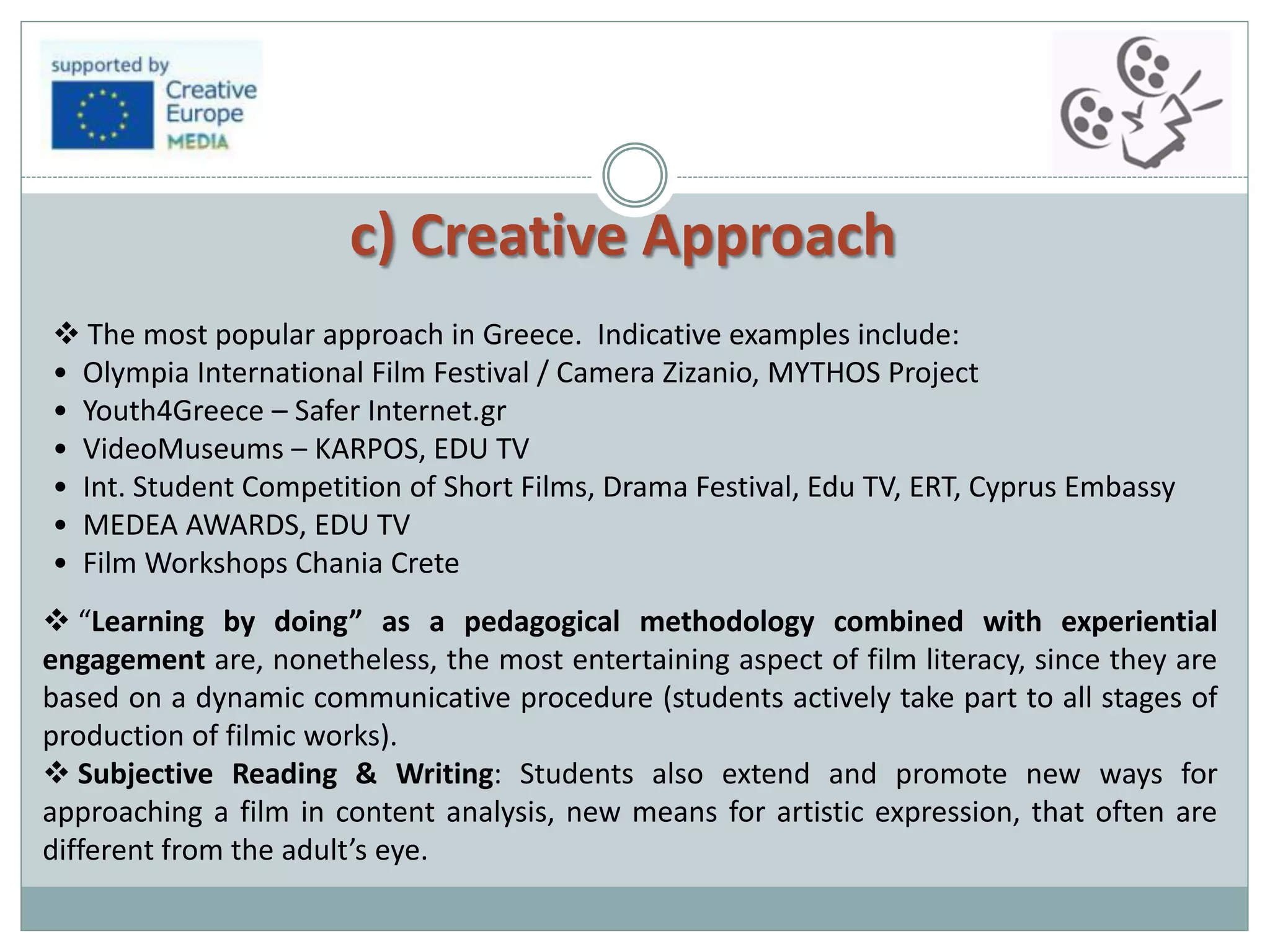 Key Critical Approaches on Film Literacy | PDF