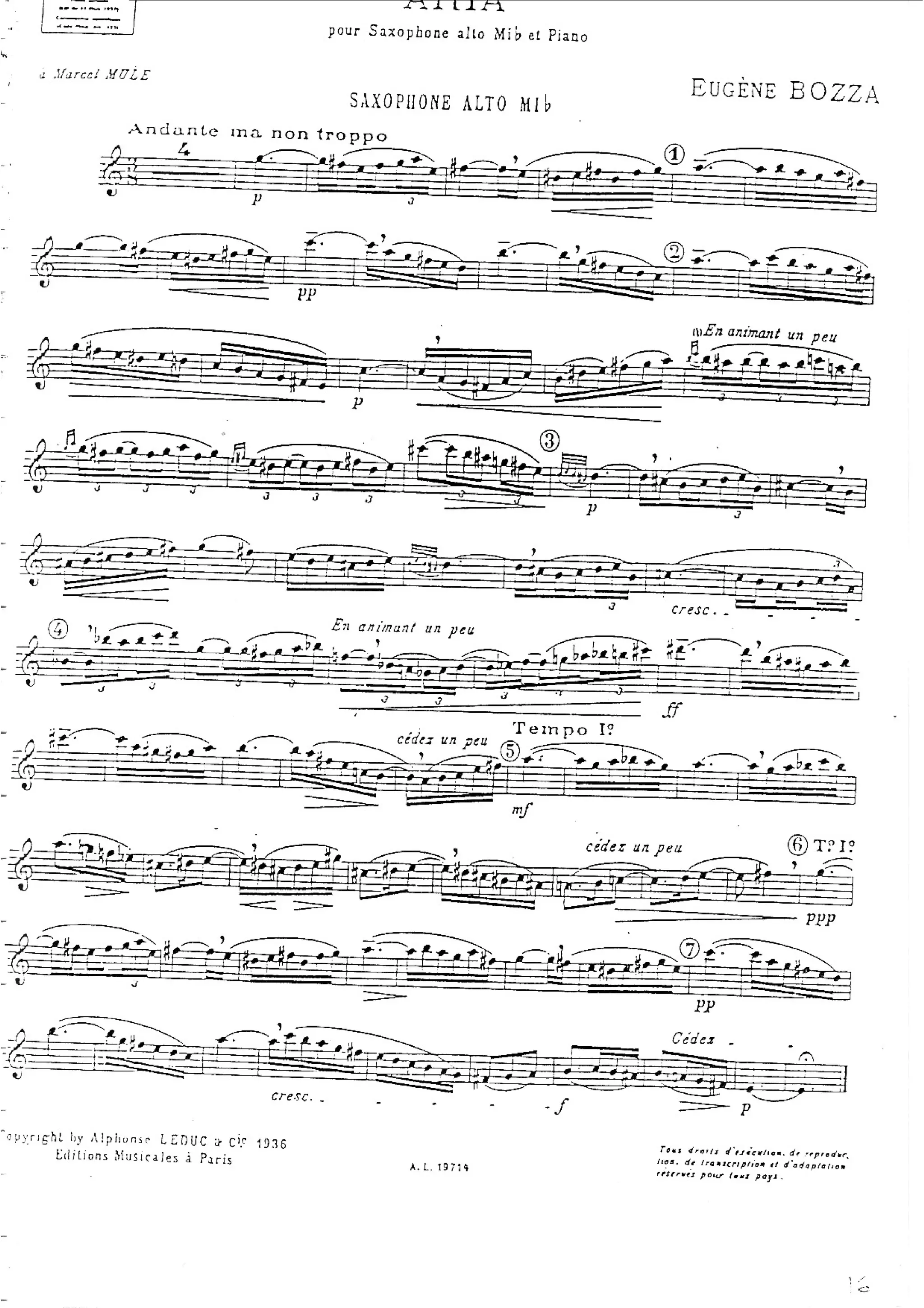 Eugene bozza aria | PDF