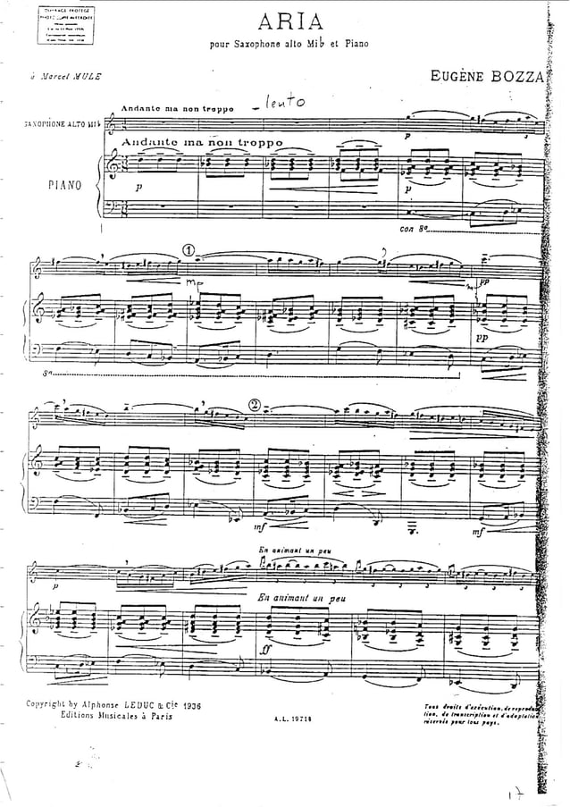 Eugene bozza aria | PDF