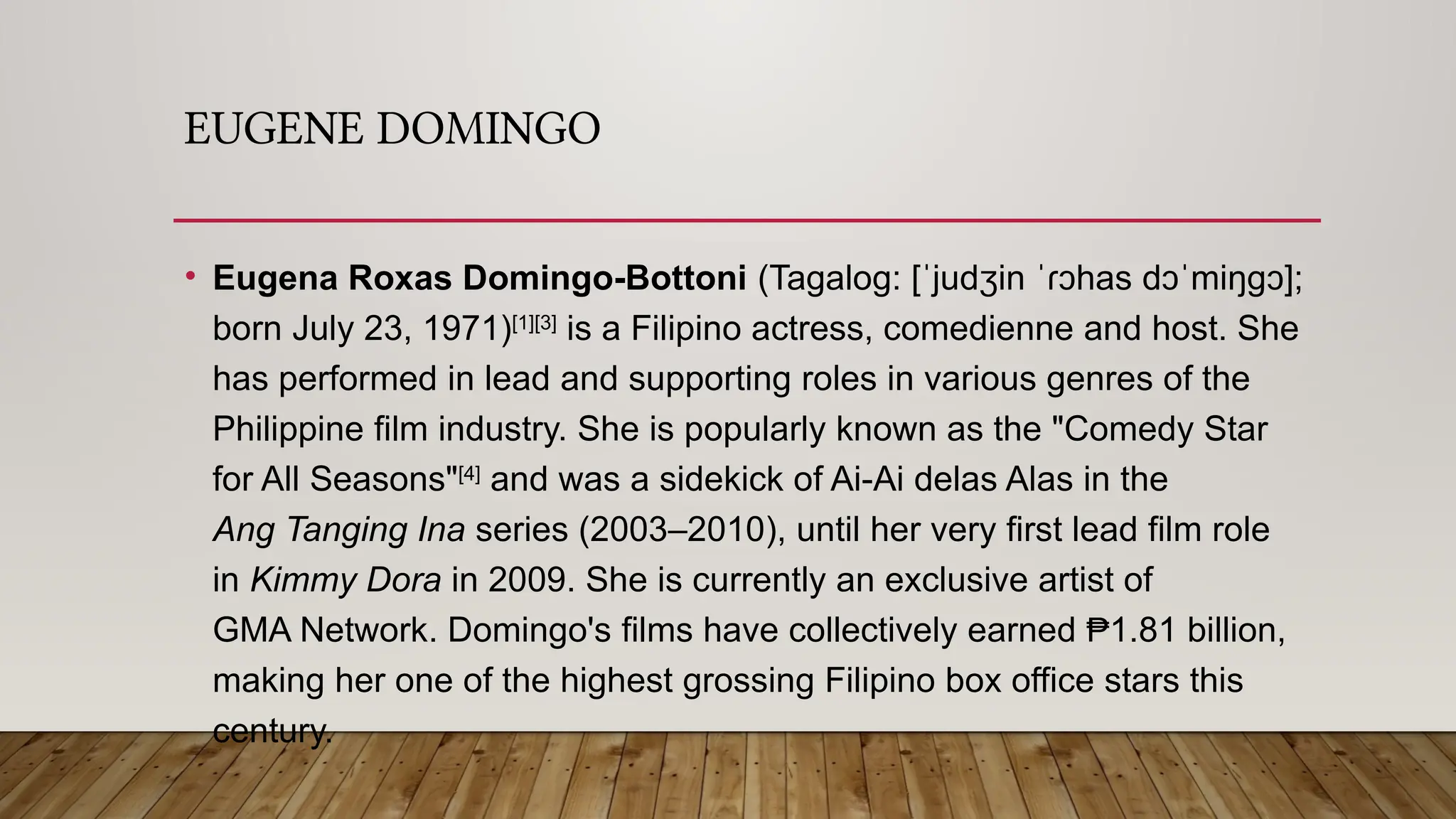 Eugene Domingo Biography, Early Life, Early Career.pptx