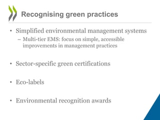 Policy Instruments to Promote Better Enviromental Performance | PPT
