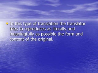 Eugene nida Principles of Correspondence | PPT