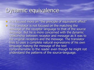 Eugene nida Principles of Correspondence | PPT