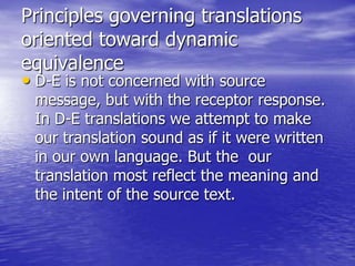 Eugene nida Principles of Correspondence | PPT