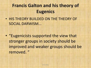 Eugenics slides grade 11 – topic 3 | PPTX