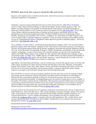 Eugenics Paper Summary | PDF