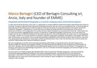 EUGEO 2021 - Integrated and Emotional Geography as a tool for analyzing urban and territorial ...