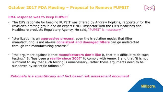 EU GMP Annex 1 – Implications on Filtration and Single Use Technology by Somasudaram and Simone ...