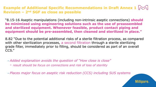 EU GMP Annex 1 – Implications on Filtration and Single Use Technology by Somasudaram and Simone ...