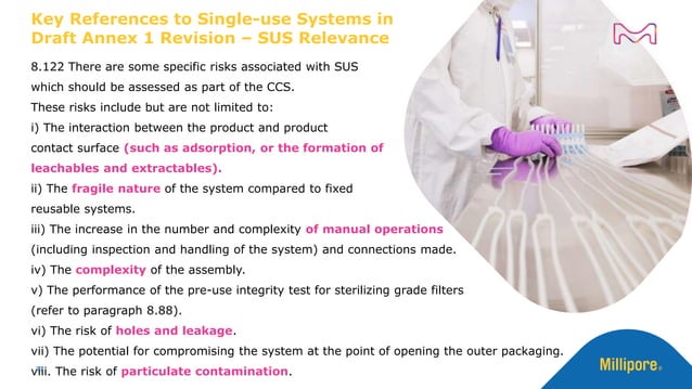 EU GMP Annex 1 – Implications on Filtration and Single Use Technology by Somasudaram and Simone ...
