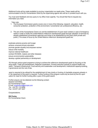 Eu Grant Application Form Receipt Em Part 1 3 5 6 07 | PDF