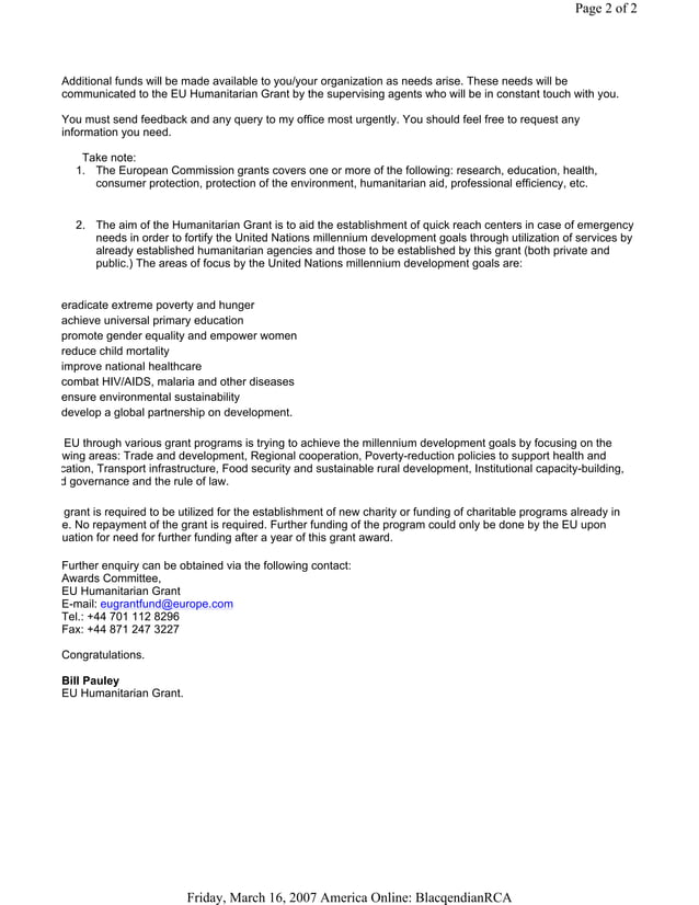 Eu Grant Application Form Receipt Em Part 1 3 5 6 07 | PDF