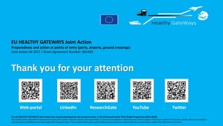 Brigita Kairiene: EU HEALTHY GATEWAYS Joint Action | PPT
