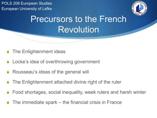 European History Part I: French Revolution and Napoleonic period | PPT