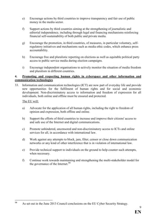 Eu human rights guidelines on freedom of expression online and offline ...